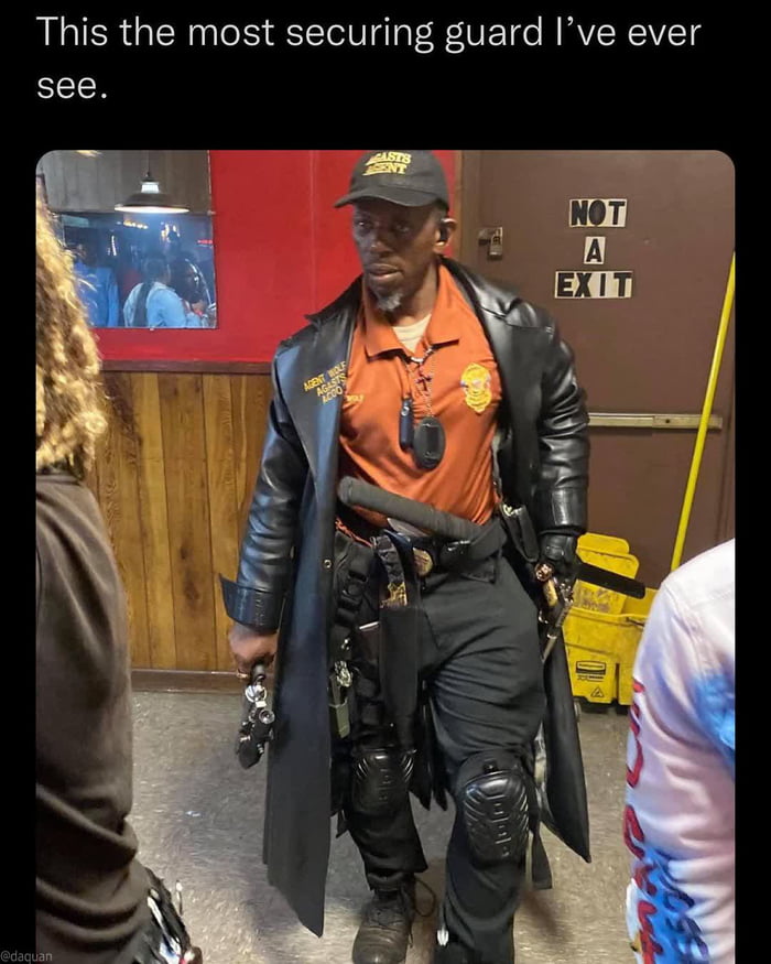 Mr. Security, guard of the order of secure, guardian of security, securer of the temple of Gu ...