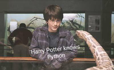 Harry knows Python - 9GAG