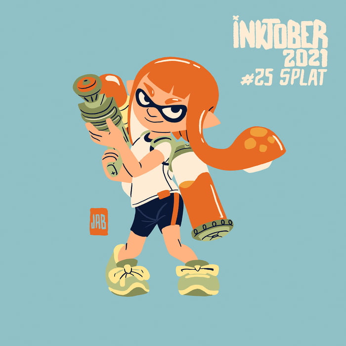 Inktober 2021 # 25 Splat / For this one I choose to draw the inkling ...