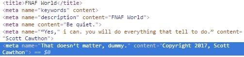A part of Five Nights at Freddy's source code! - 9GAG