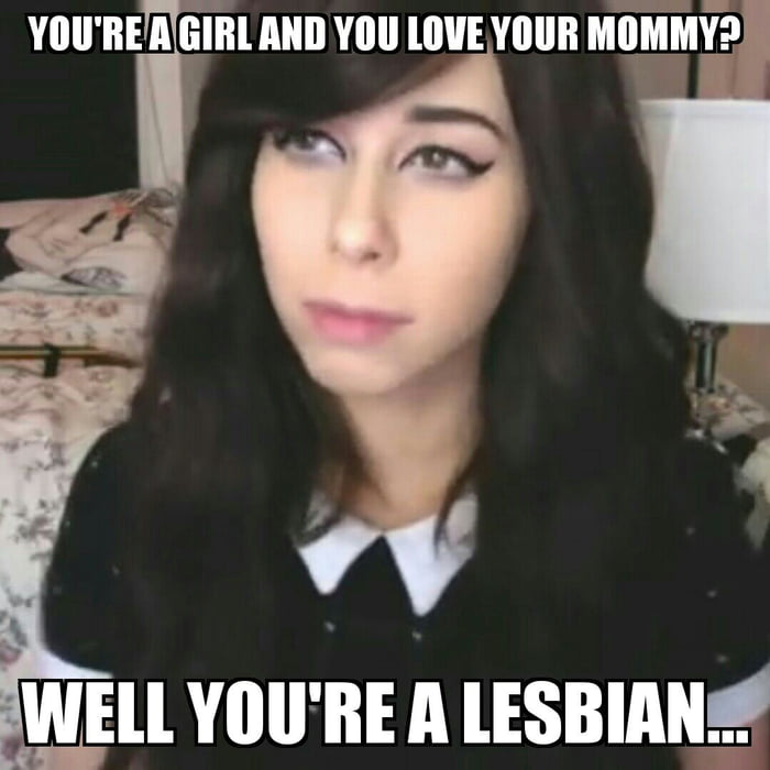"lesbian is when girls loves a girl" - 9GAG