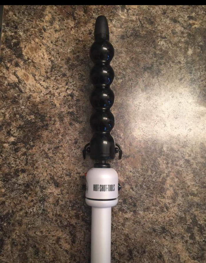 Had to do a double take of this curling wand. - 9GAG