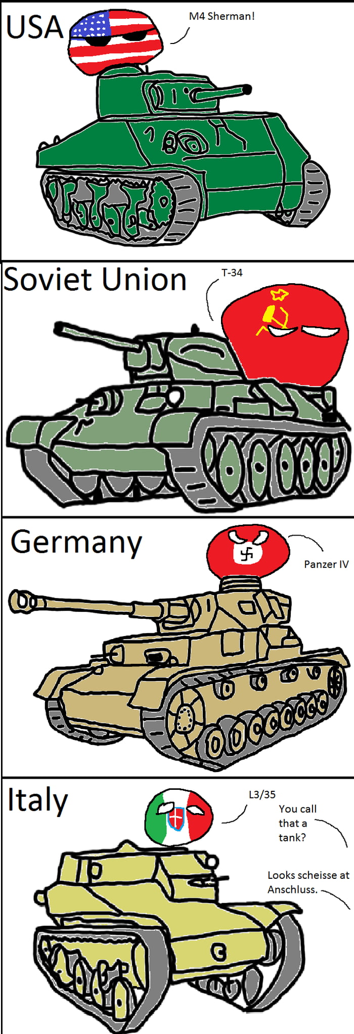 The tank show (first Polandball comic, critique appreciated) - 9GAG