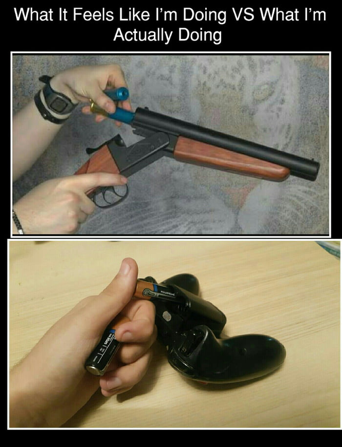 Cover me I'm reloading! - 9GAG