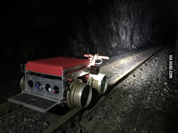 This was a home made railroad go kart for exploring train tracks. She ...