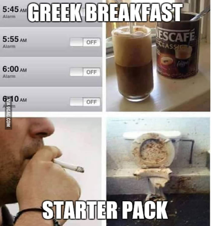 Greek breakfast starter pack - 9GAG