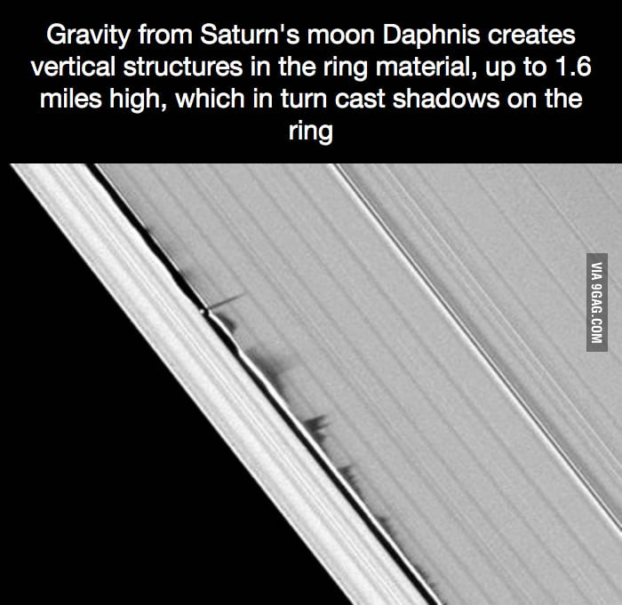 Gravity from Saturn's moon Daphnis - 9GAG