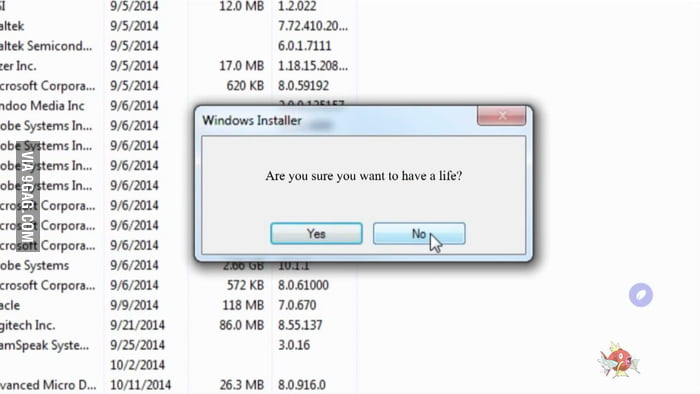 What will happen if you try to deinstall league of legends? - 9GAG
