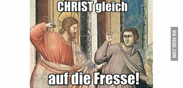 Being punched from jesus Christ in german - 9GAG