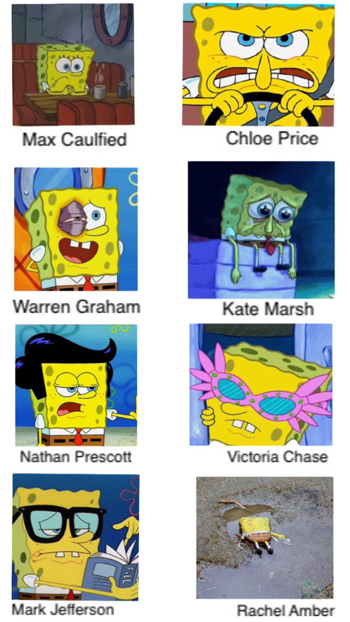 Spongebob as “Life is Strange” characters - 9GAG