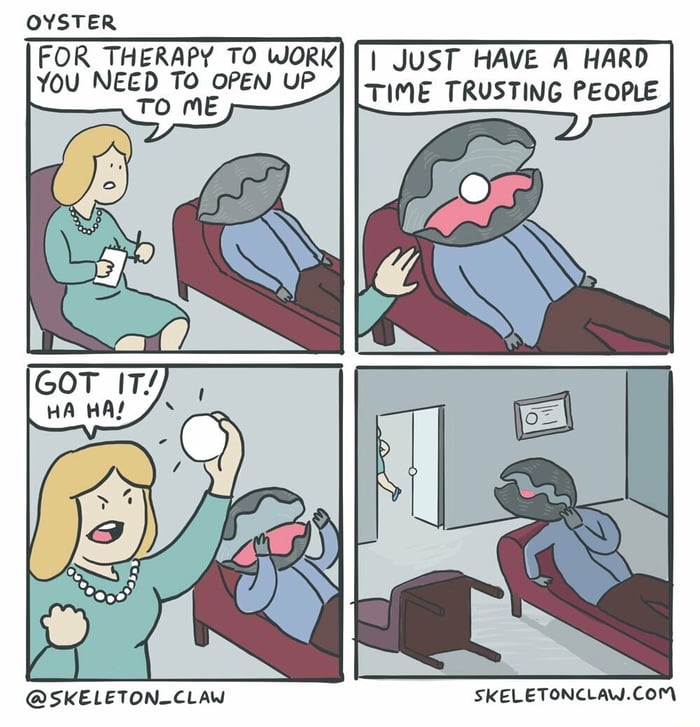 I never thought I’d relate with a sad expression on an oyster’s face - 9GAG