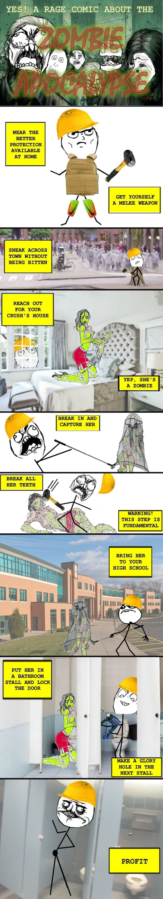 Zombie apocalypse rage comic - 9GAG