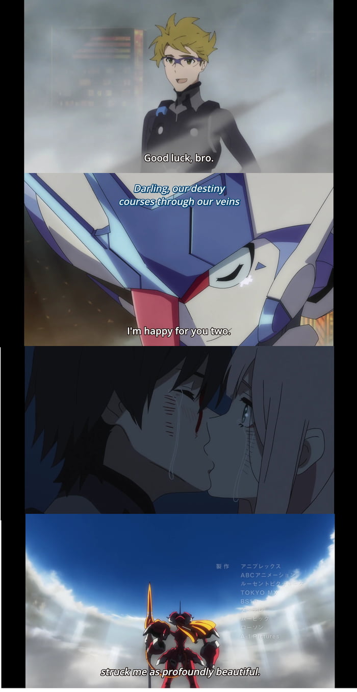 The war is over, hiro and zero two are finally together again, goro is ...