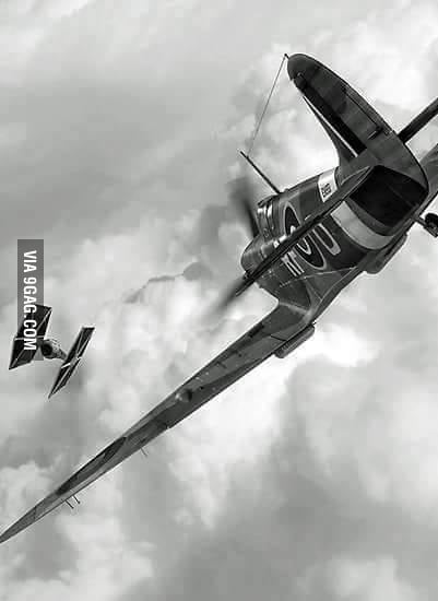 Tie fighter Vs. Spitfire - 9GAG