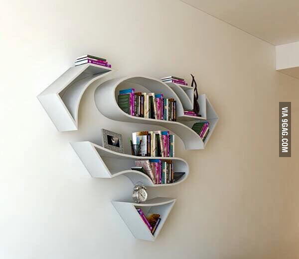 Superman-Bookshelves looks amazing! - 9GAG