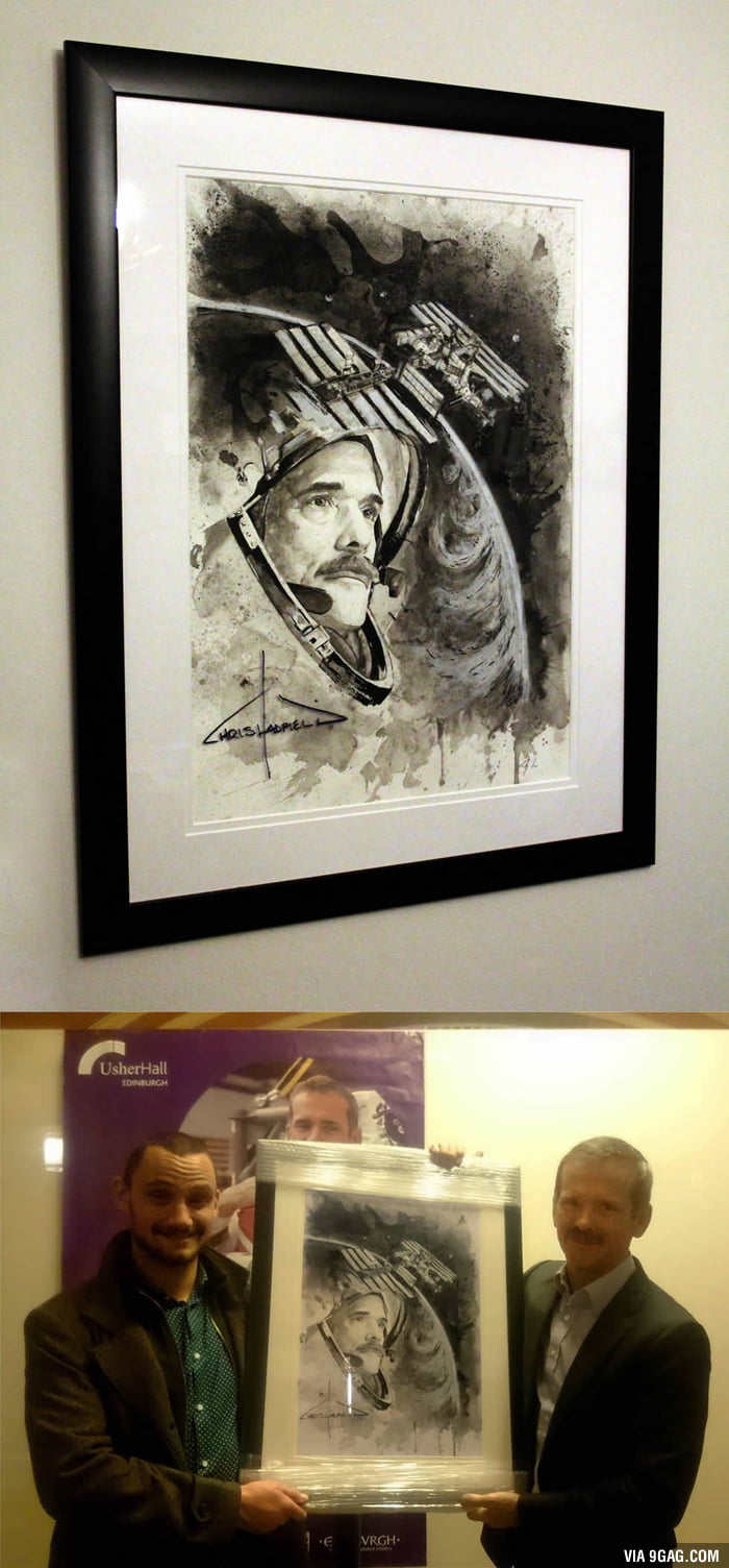 This guy painted Astronaut Chris Hadfield, and Hadfield very kindly ...