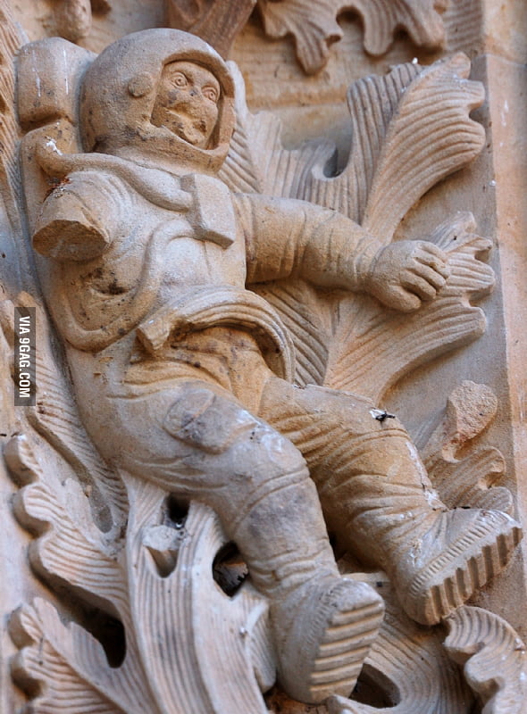 Astronaut On Spanish Cathedral Salamanca Explained