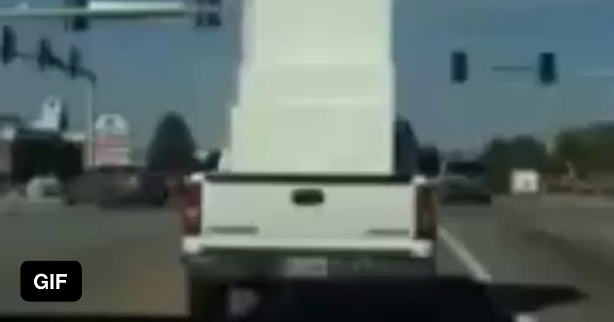 What could go wrong not strapping down your load? - 9GAG