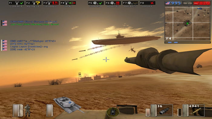 Flying submarine firing rockets... a terrible day for bots - 9GAG