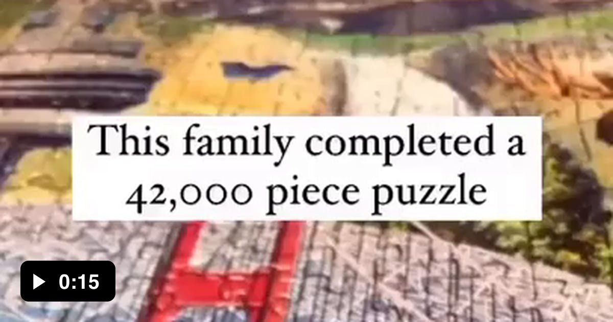 42k Piece Puzzle 🧩 COMPLETE!!! - 9GAG