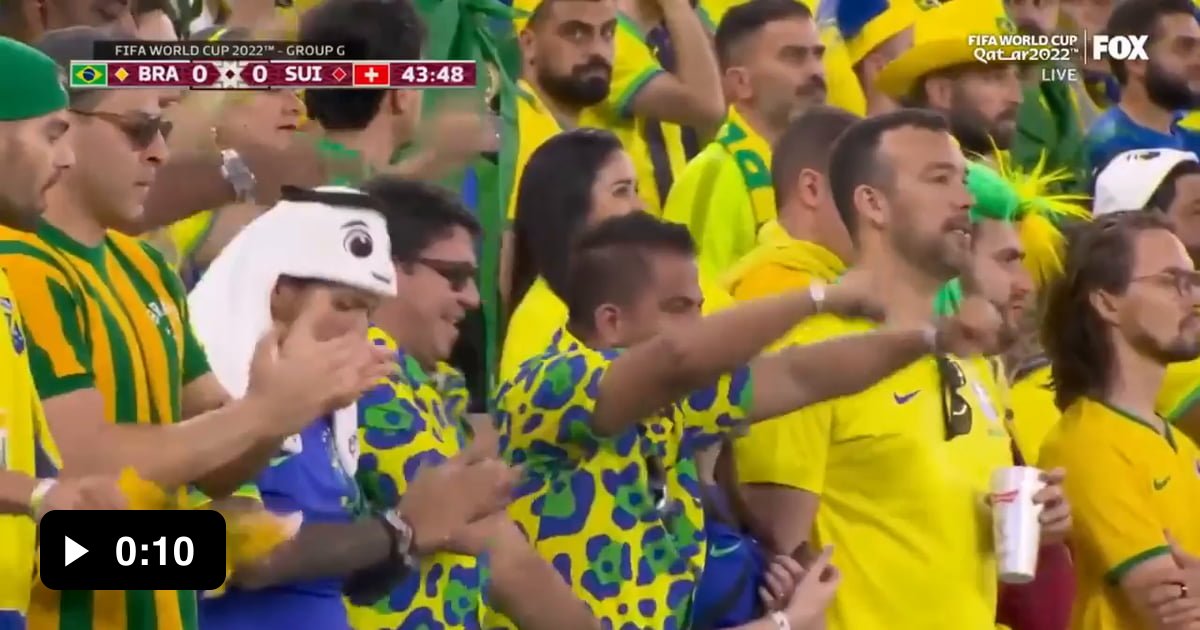 The lights briefly going out during Brazil vs Switzerland - 9GAG