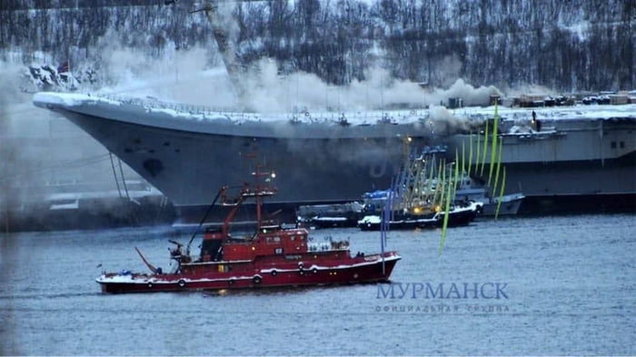 The aircraft carrier "Admiral Kuznetsov" caught fire. Interesting fact ...