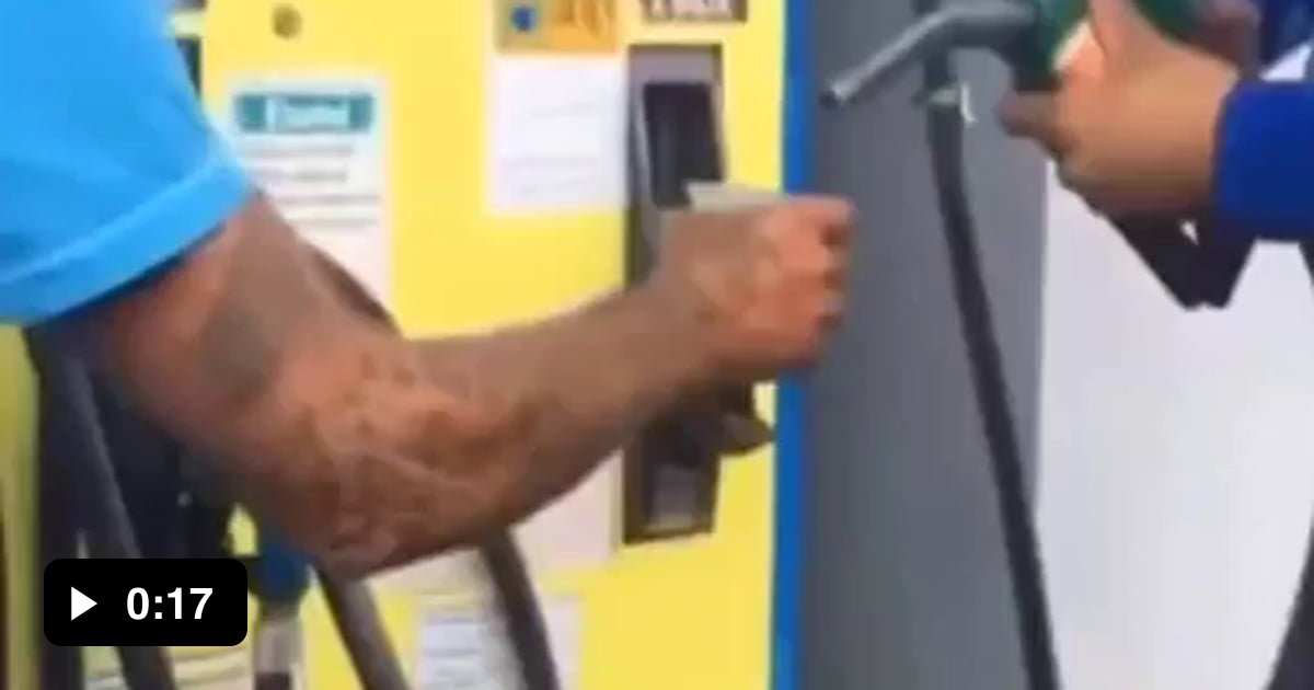Creepy man drinking gas - 9GAG