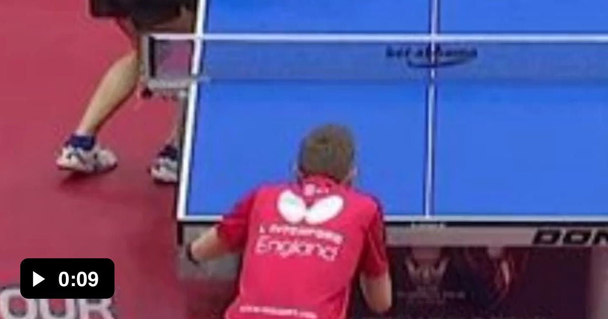 Insane ping pong comeback shot - 9GAG