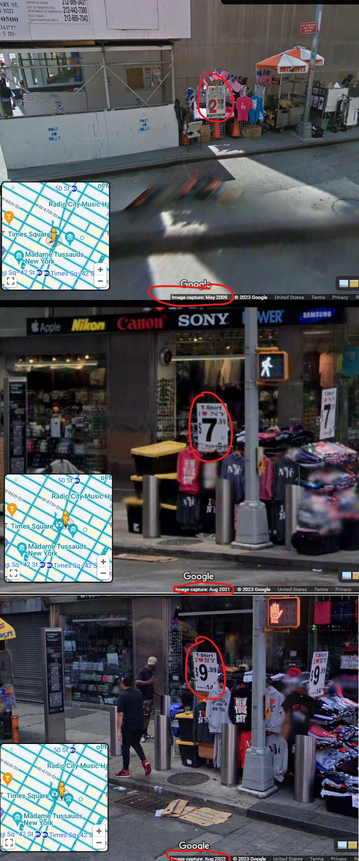 Inflation seen on Google Maps - 9GAG