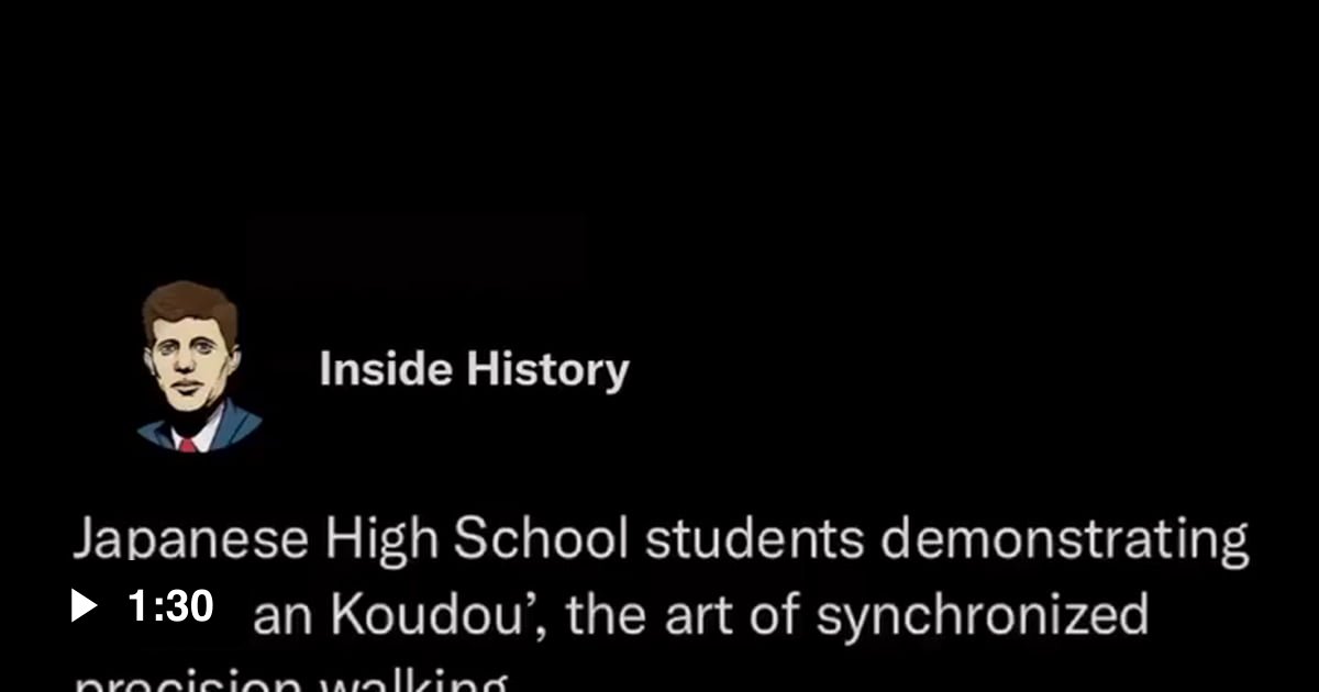 Japanese High School students demonstrating 'Shuudan Koudou', the art ...