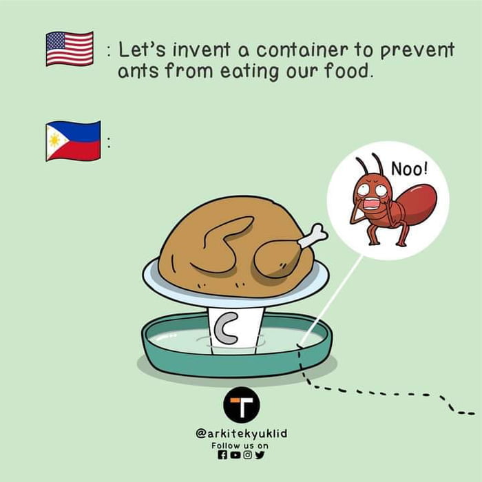 Filipino anti-ant food protection protocol - 9GAG