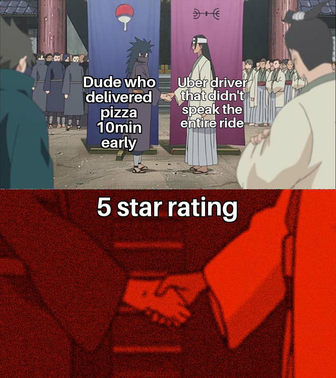 Handshake between Madara and Hashira - 9GAG