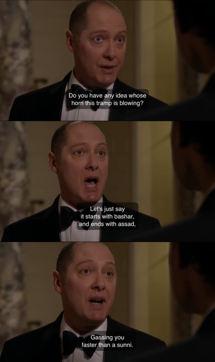 Haha I love this joke reference in this show. Even though they got it a bit wrong. Sunnis in ...