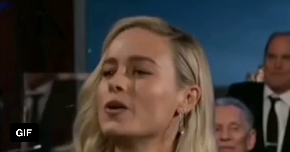 Such an iconic look for Brie Larson (Jimmy Kimmel talk show) - 9GAG