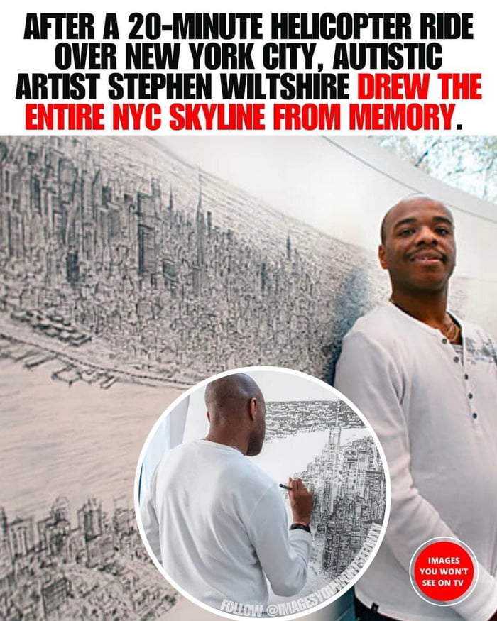 Autistic artist Stephen Wiltshire draws spellbinding 18ft picture of ...