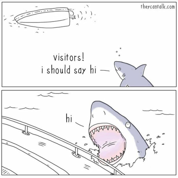 Me.Shark just wanted to say hi - 9GAG