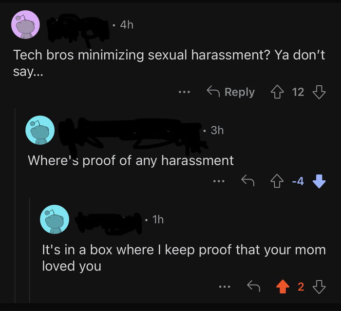 Tech bros and sexual harassment - 9GAG