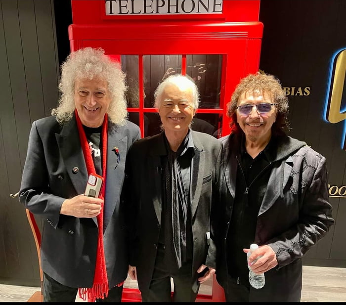 Picture from FEB 2024. Brian may from Queen, Jimmy Page from Led ...