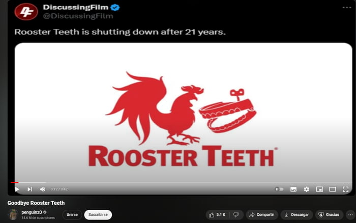 RIP Rooster Teeth. - 9GAG