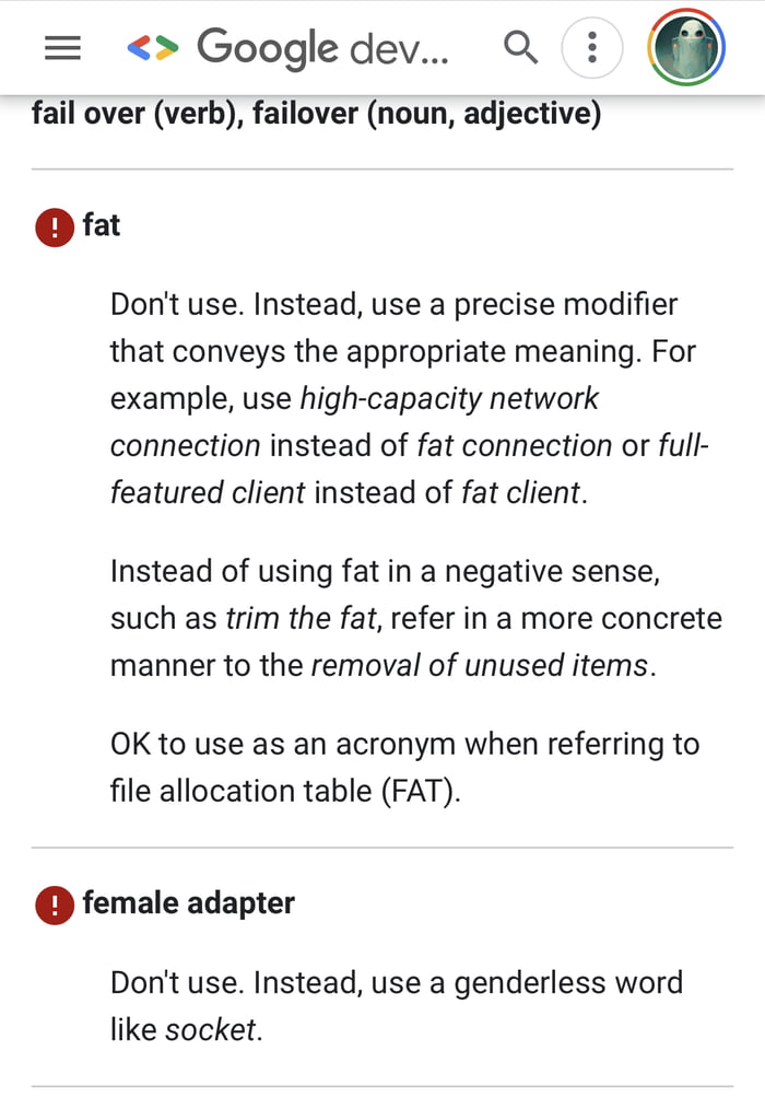 Google wokeness guide for developers - 9GAG