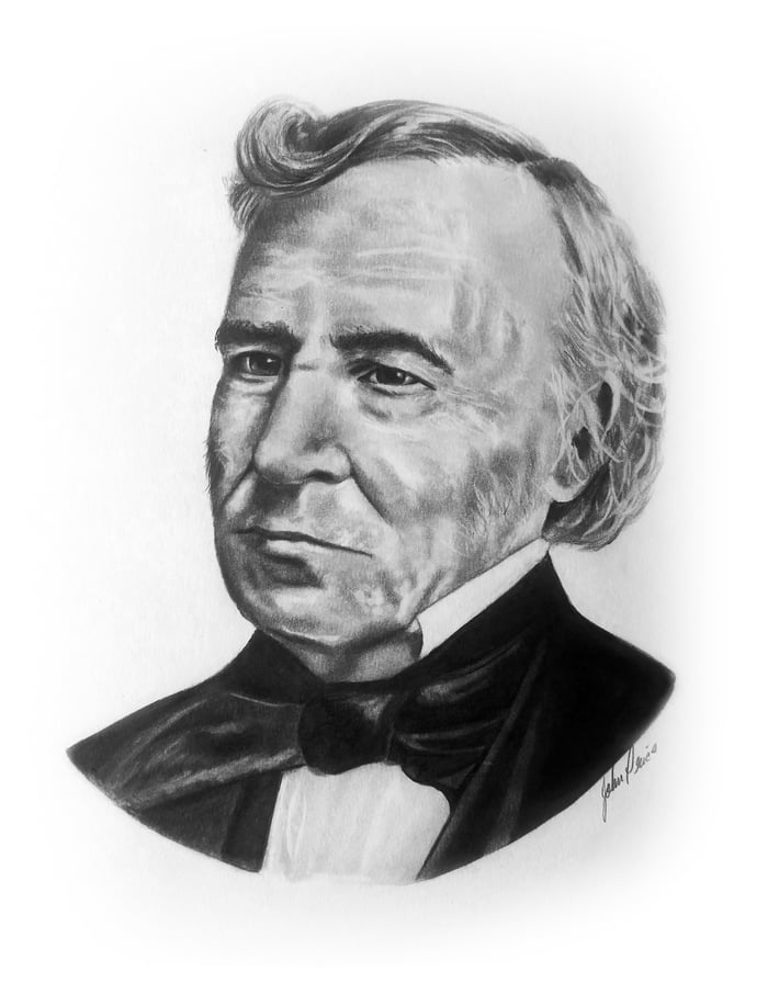 Pencil Portrait of President Zachary Taylor Polk I Drew - 9GAG