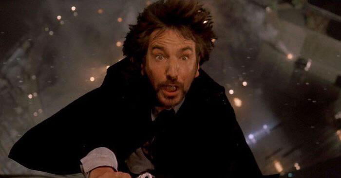 In Die Hard (1988), Alan Rickman’s Petrified Expression While Falling ...
