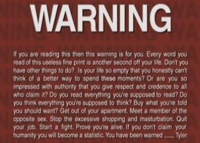 In Fight club (1999) we can see that the dvd version has an interestingly different adaptation ...