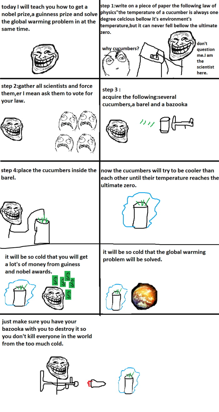 The ultimate troll physics comic. - 9GAG