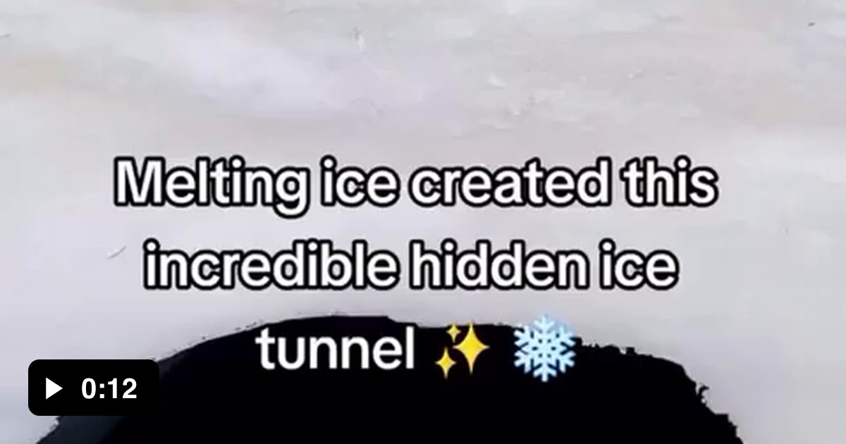Witness the mesmerizing transformation as melting ice carves out a ...