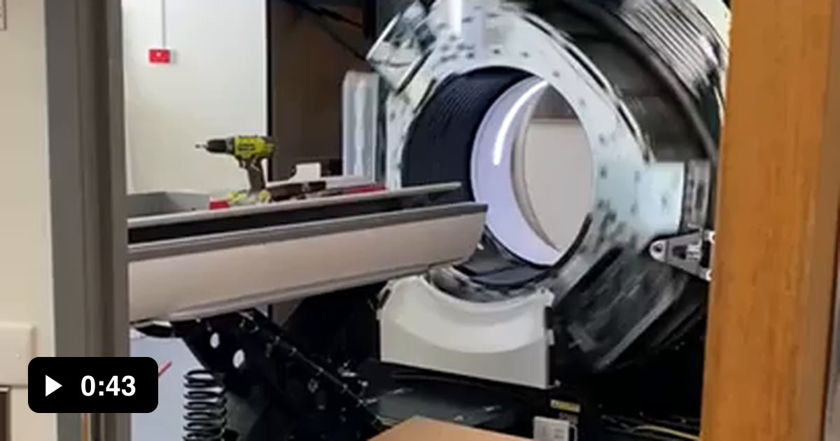A CT scanner with the housing removed - 9GAG