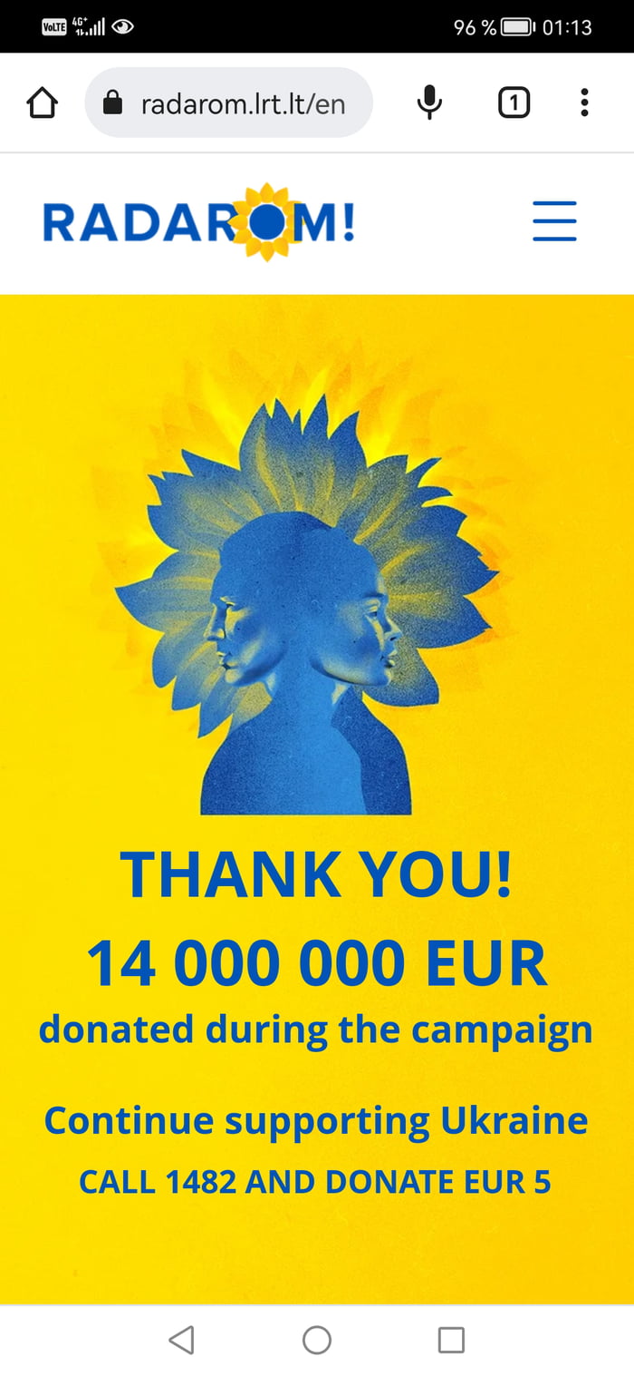 Lithuanians Gathered Together And Donated 14 Mil Eur In One Week For 14