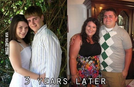 Love is: Getting fat together - 9GAG