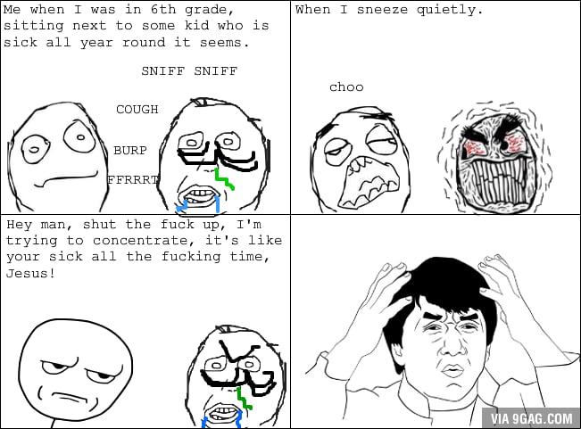 Sneezing rage - 9GAG