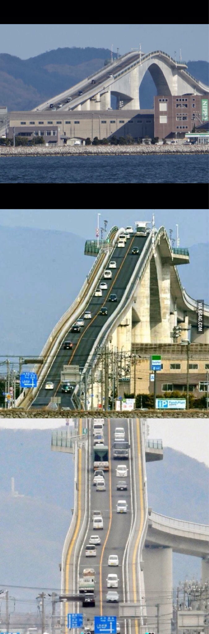 The Sanpo bridge (the steepest bridge in world) - 9GAG